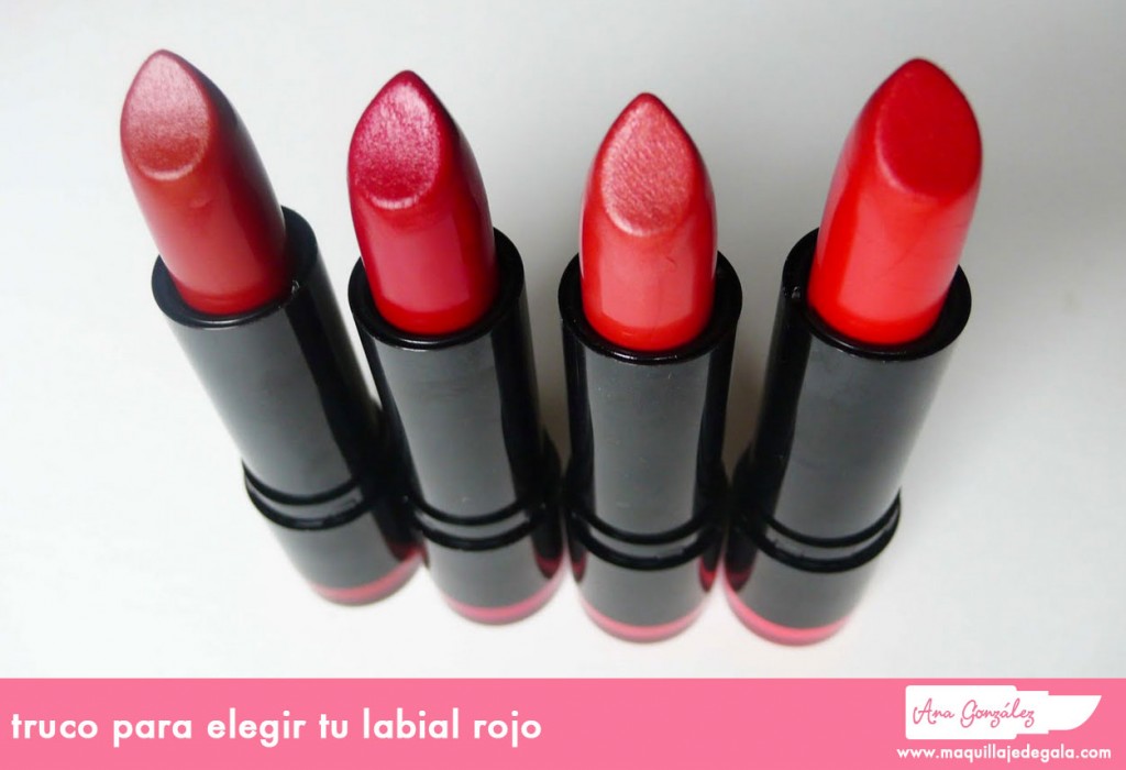 Truco para elegir tu labial rojo - Maquillaje de Gala